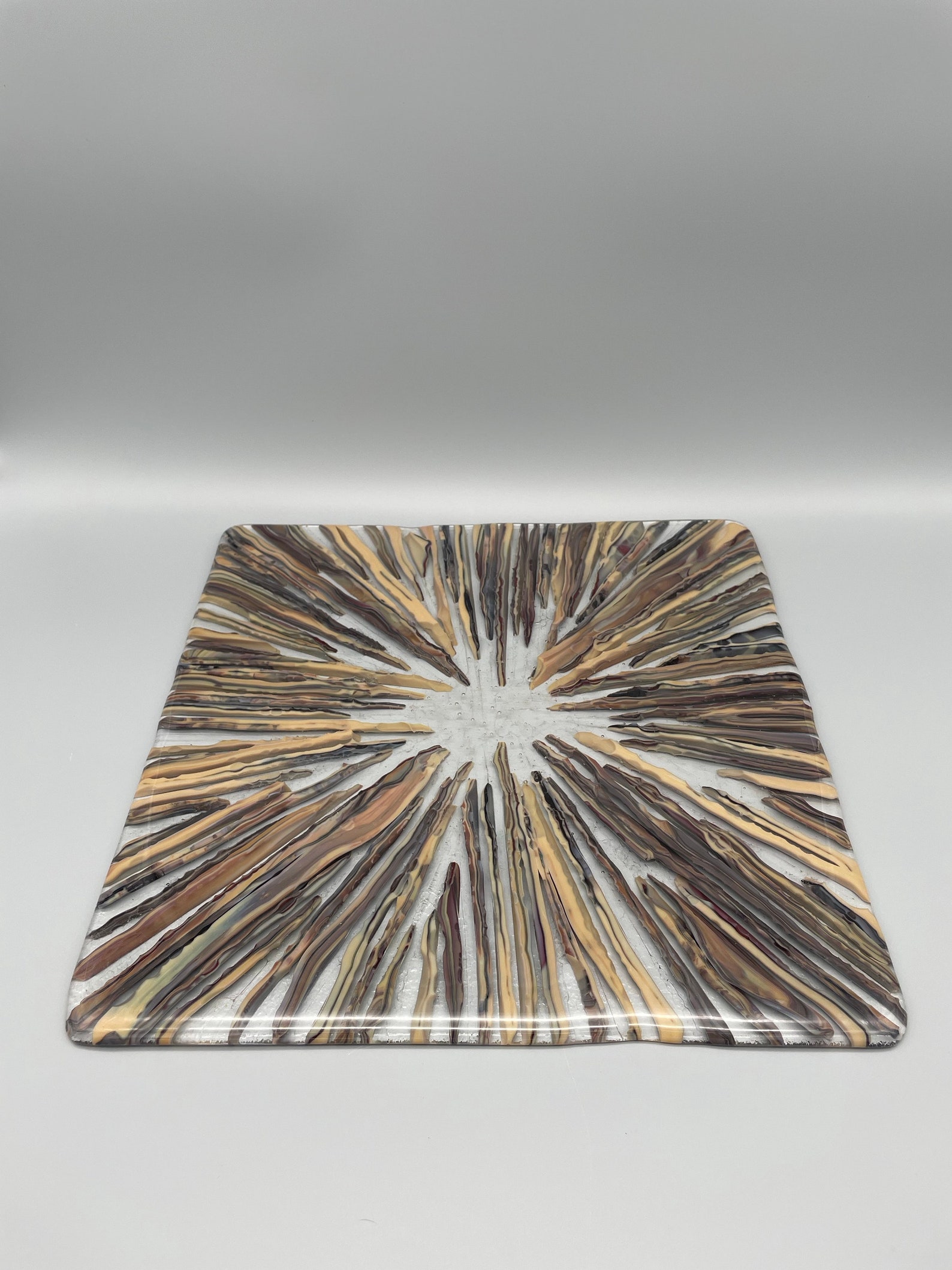 Stunning Fused Glass Art - Neutral Earth Tones | One of a Kind Handmade ...