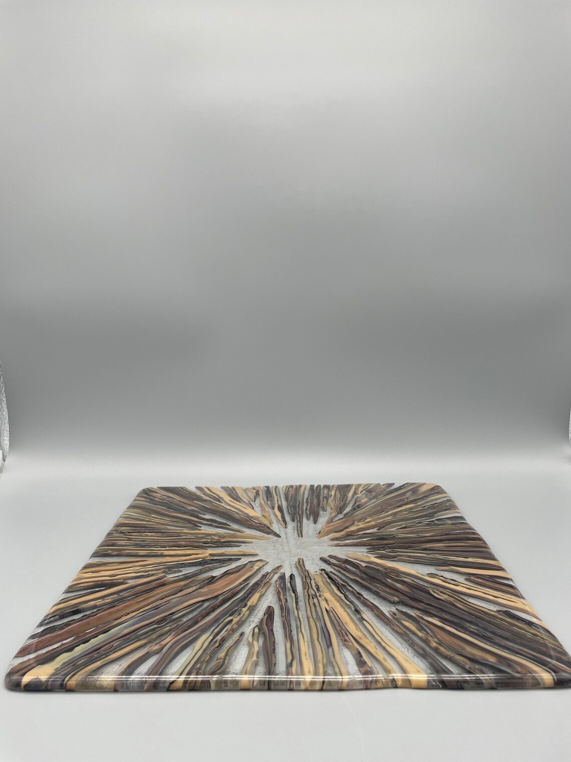 Stunning Fused Glass Art - Neutral Earth Tones | One of a Kind Handmade ...