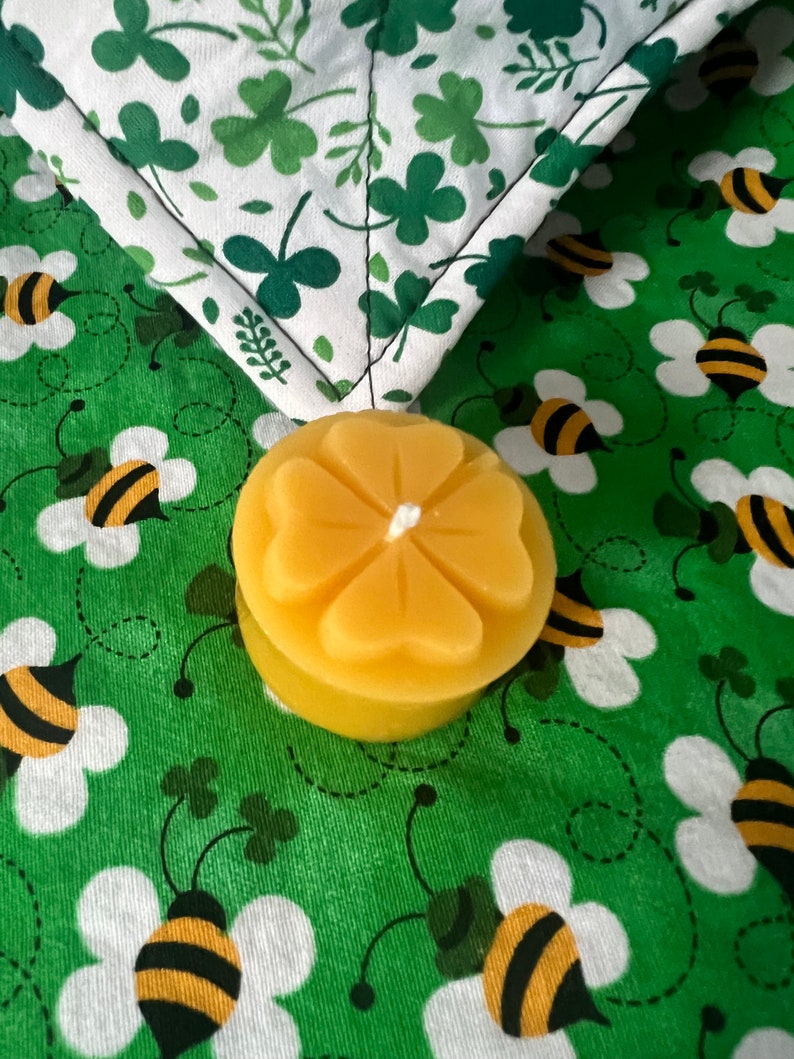 Beeswax Irish Shamrock Tealights- Set of 2 - Etsy