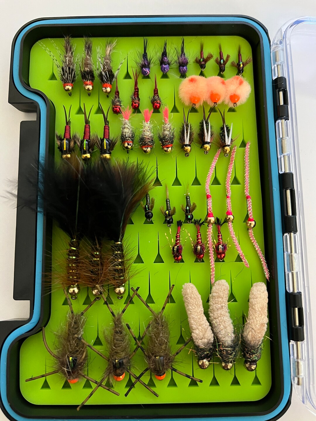 Bead Head Nymph Assortment Box - 42 Flies - Tungsten Nymphs - Euro ...