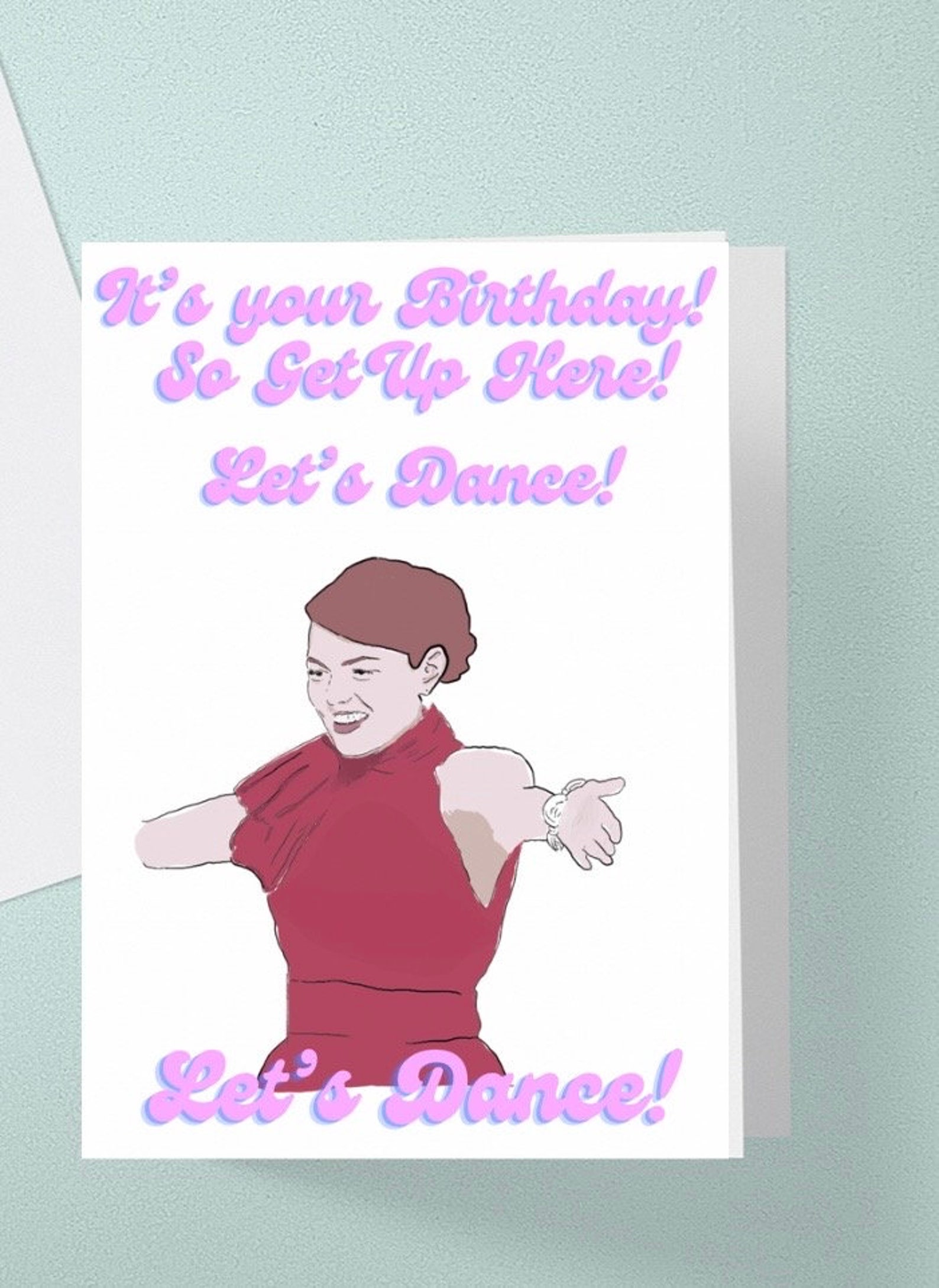 Emma Stone Get up Here Lets Dance Meme Tiktok Trend Digital Birthday ...