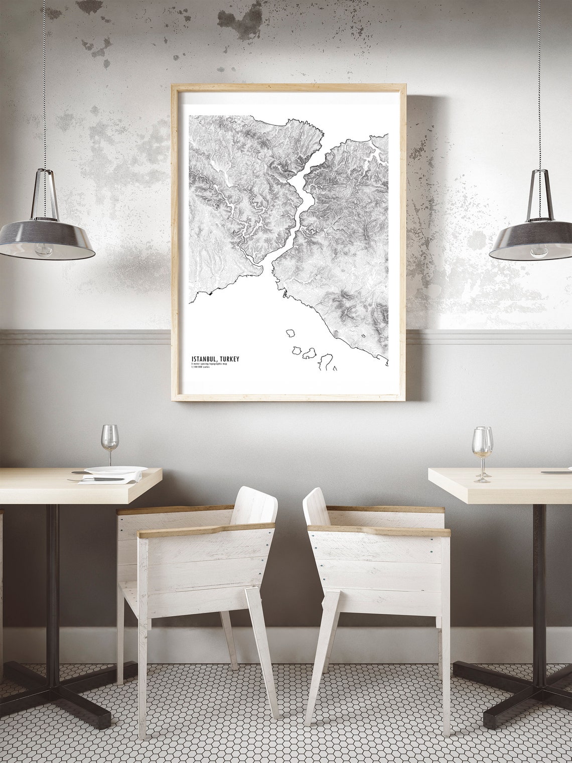 Istanbul Map, Turkey, Digital Prints, City Map, Maps, Wall Art, Gift ...