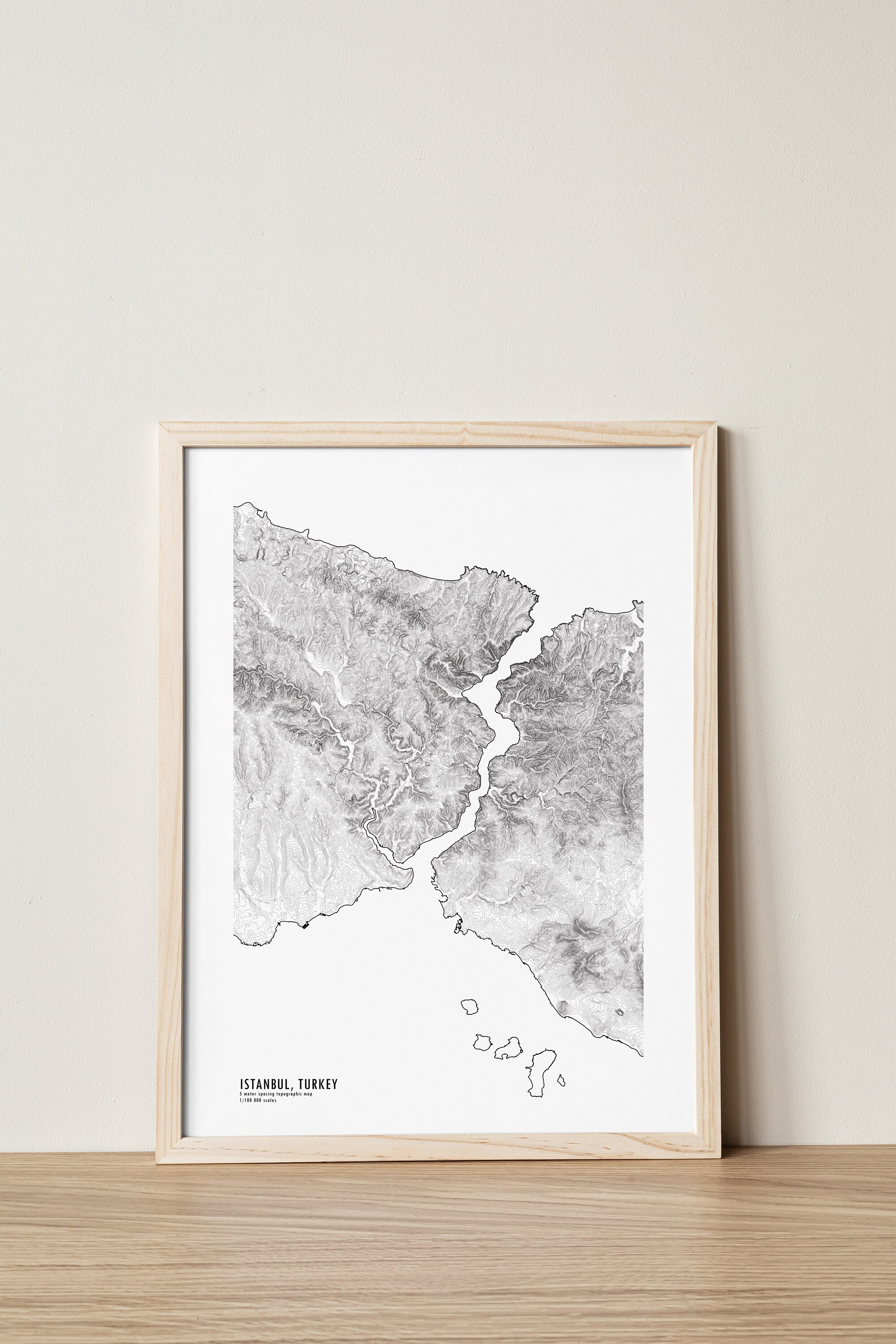 Istanbul Map, Turkey, Digital Prints, City Map, Maps, Wall Art, Gift ...