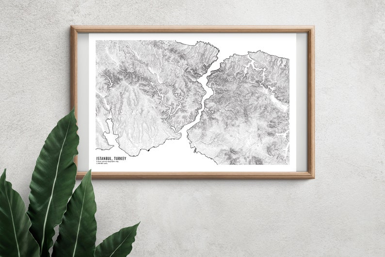 Istanbul Map, Turkey, Digital Prints, City Map, Maps, Wall Art, Gift ...