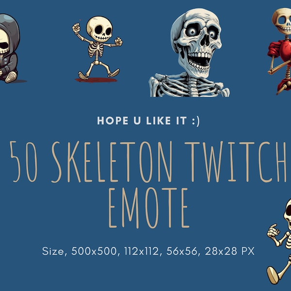 Twitch Skeleton Emotes - Etsy