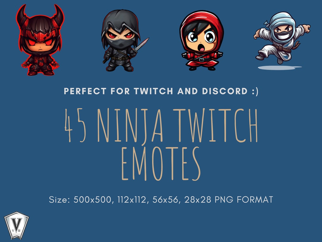 45 Ninja Twitch Emote Chibi Emote Female Emotes Devil Ninja Emote POG ...