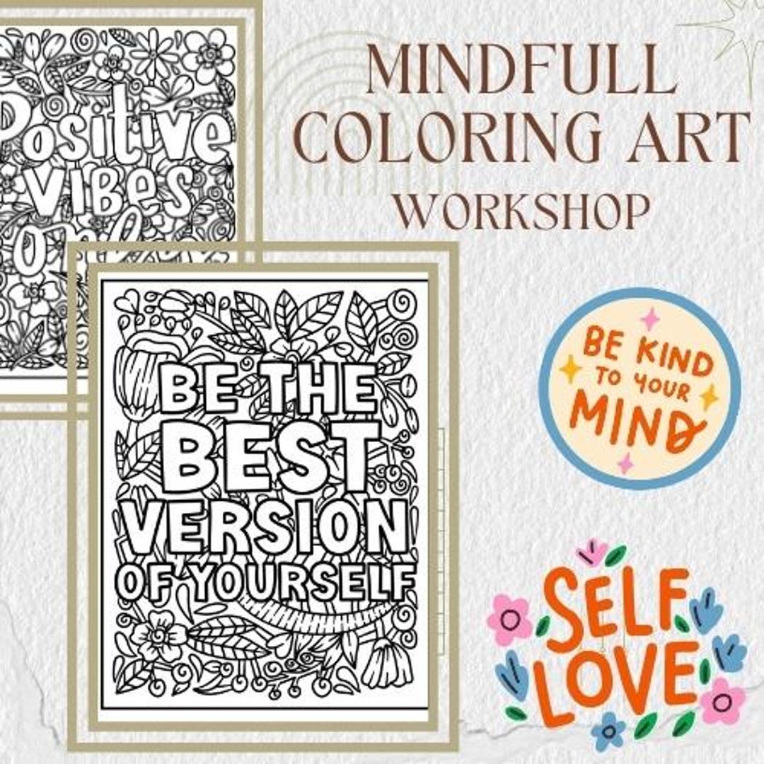 2 Unique Mindful Coloring Page Collections Printable PDF for Stress ...