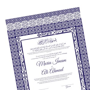 Luxury Nikkah Contract, Nikkah Certificate, Editable Nikah Nama ...