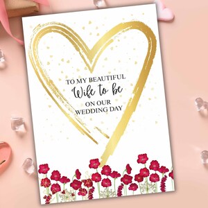Wife to Be Wedding Card | to the Bride Wedding Day Wife to Be Card ...