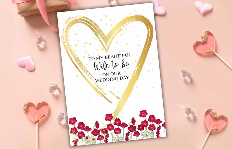 Wife to Be Wedding Card | to the Bride Wedding Day Wife to Be Card ...