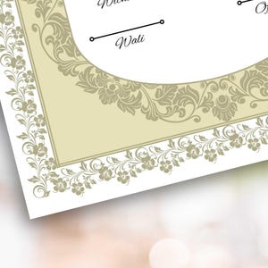 Nikkah Certificate Digital, Nikkah Contract,customizable Digital Nikkah ...