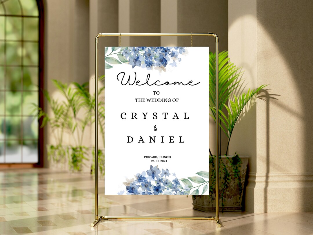 Elegant Wedding Welcome Sign, Welcome Wedding Sign, Minimalist Wedding ...
