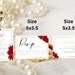 Red Rose Wedding Invitation Set, Red Rose RSVP, Dark Red Floral ...