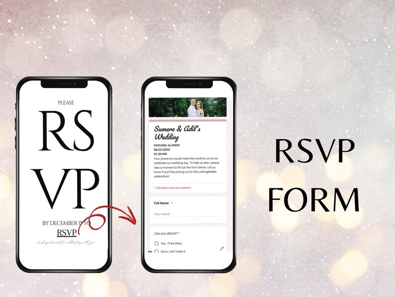 Wedding Mini Mobile Website Template, Wedding Invitation Template ...