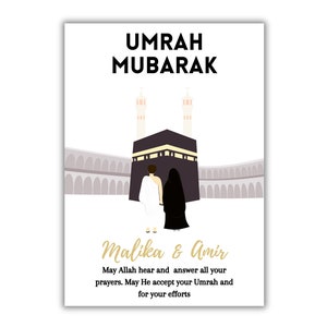 Personalized Couple Umrah Mubarak Template, Umrah Gift, Digital Print ...