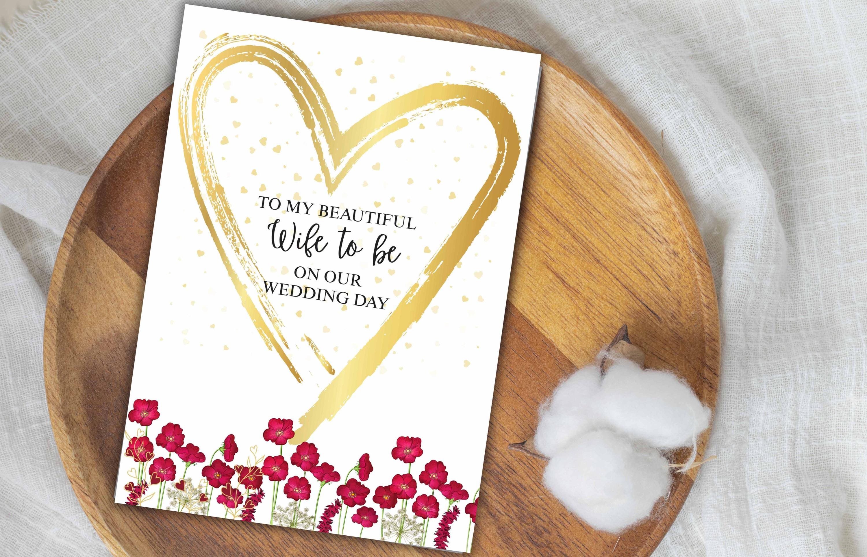 Wife to Be Wedding Card | to the Bride Wedding Day Wife to Be Card ...