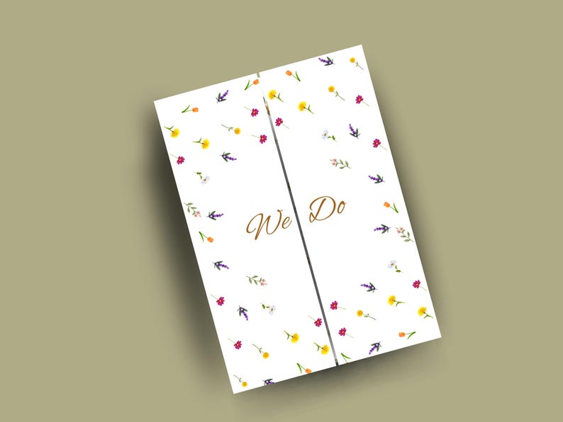 Editable Wedding Invitation Template | Wildflower Gatefold Design ...