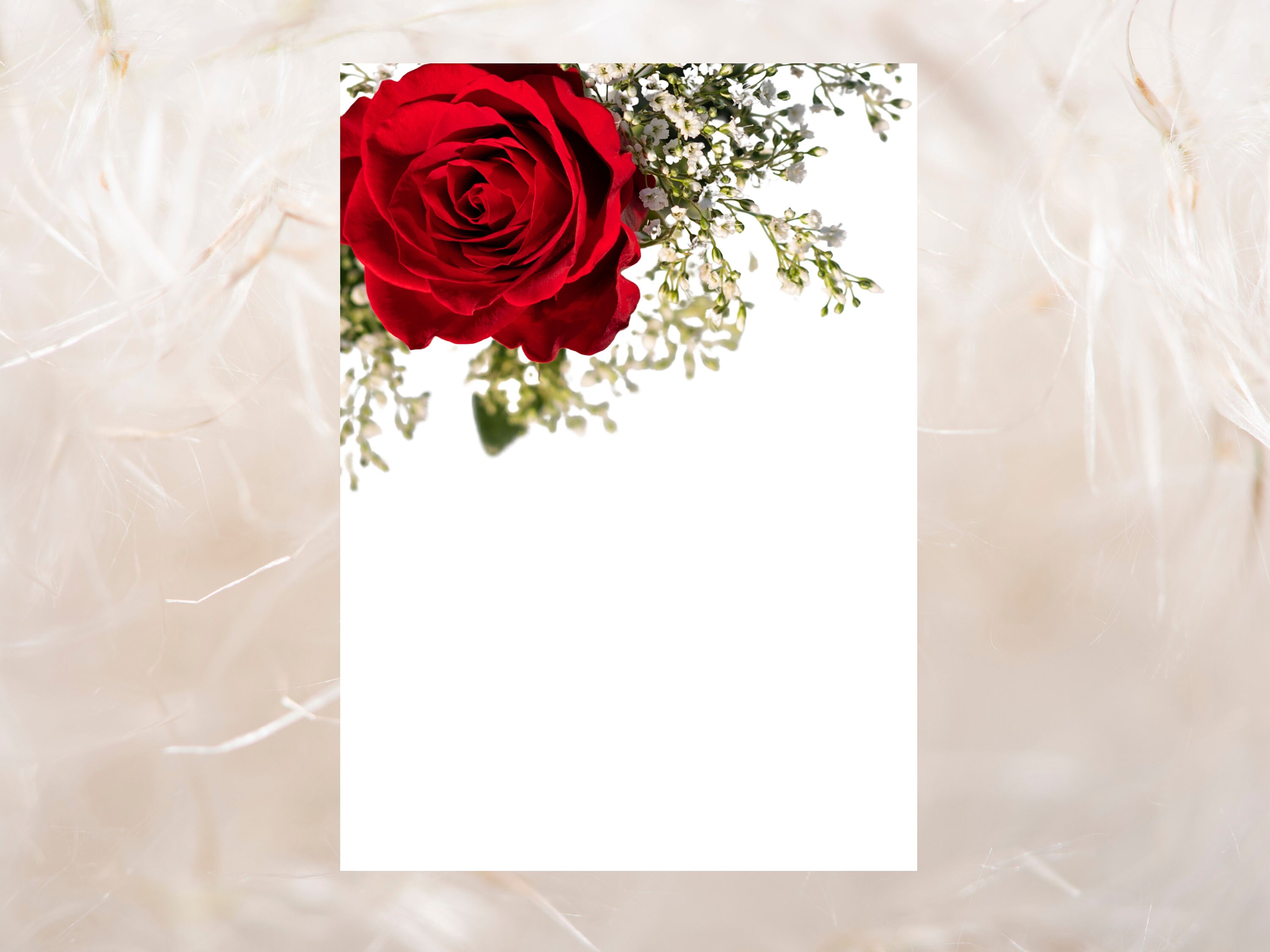 Red Rose Wedding Invitation Template , Red Rose Invite, Elegant Red ...