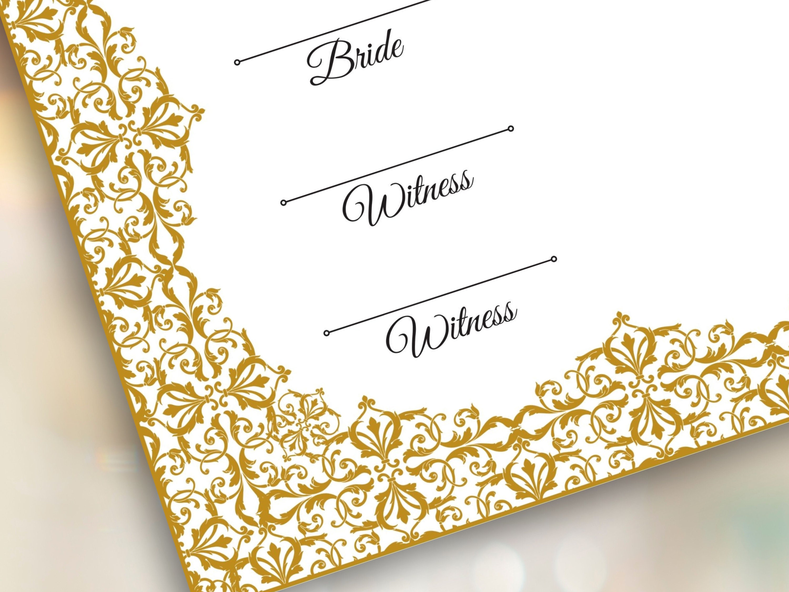 Nikkah Certificate Digital Download Personalised, A4, A3, Template ...
