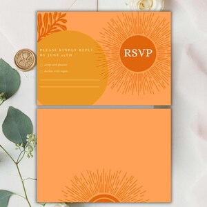 Retro Sunburst Wedding Invitations | Retro Themed Wedding Invitation ...