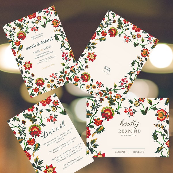 Spring Wildflower Wedding Invitation - Etsy