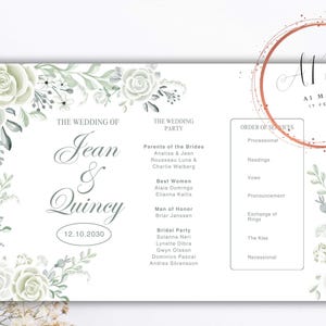Wedding Program Card Template, Wedding Details Card, Wedding Card ...