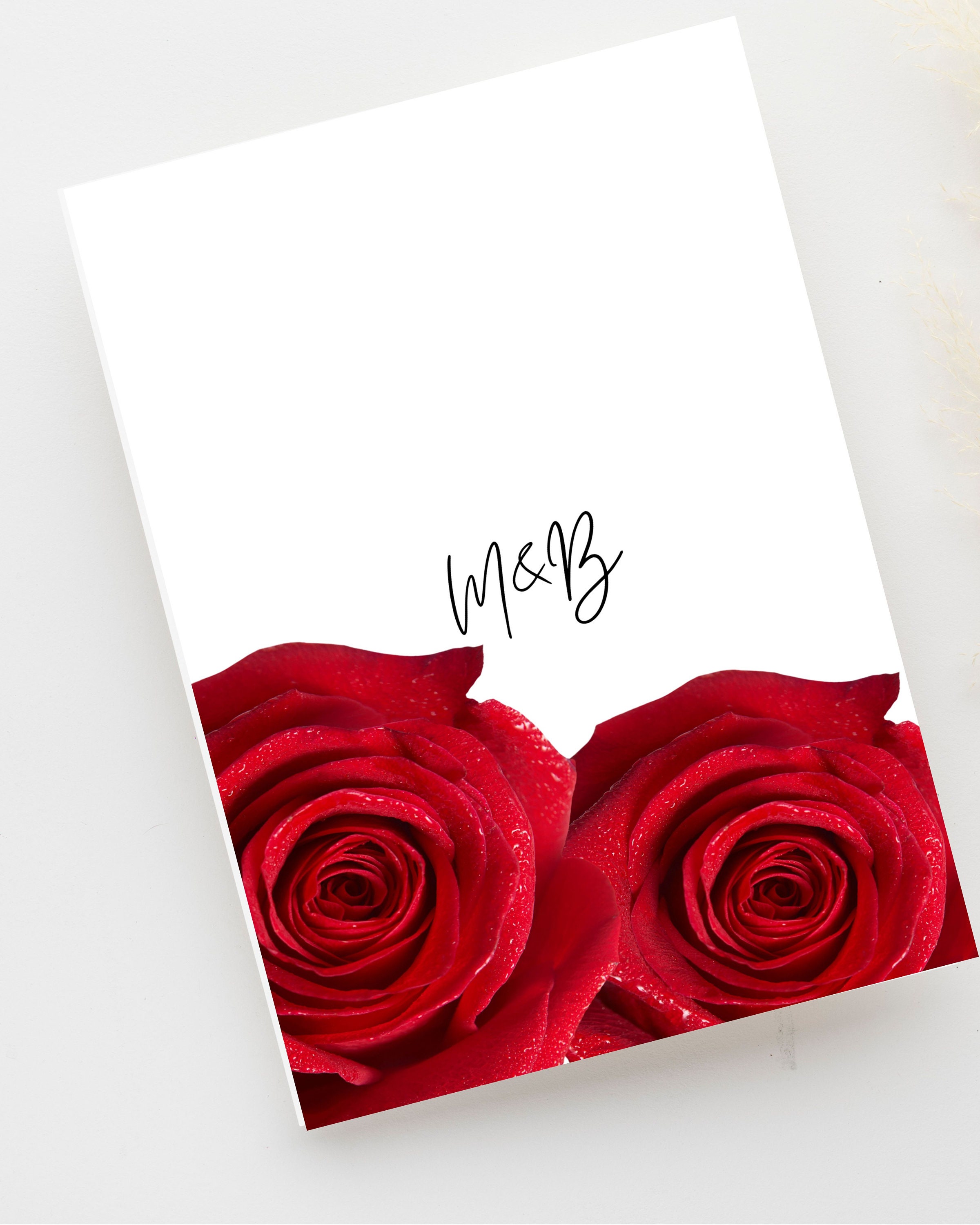 Red Rose Wedding Invitation Set, Red Rose RSVP, Dark Red Floral ...