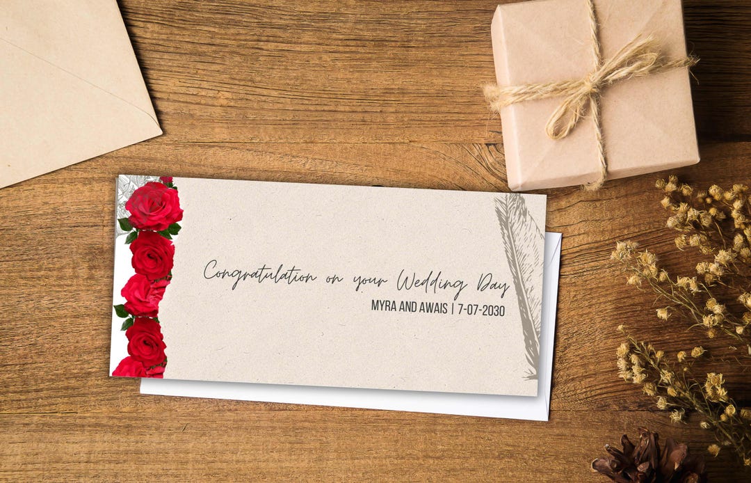 Wedding Congratulation Card Template, Congratulations Card ...