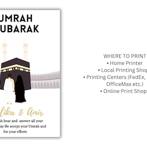 Personalized Couple Umrah Mubarak Template, Umrah Gift, Digital Print ...