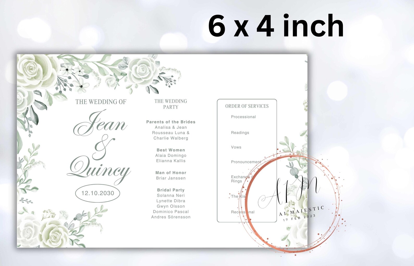 Wedding Program Card Template, Wedding Details Card, Wedding Card ...