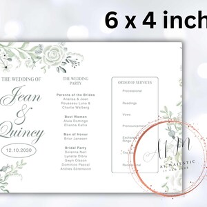 Wedding Program Card Template, Wedding Details Card, Wedding Card ...