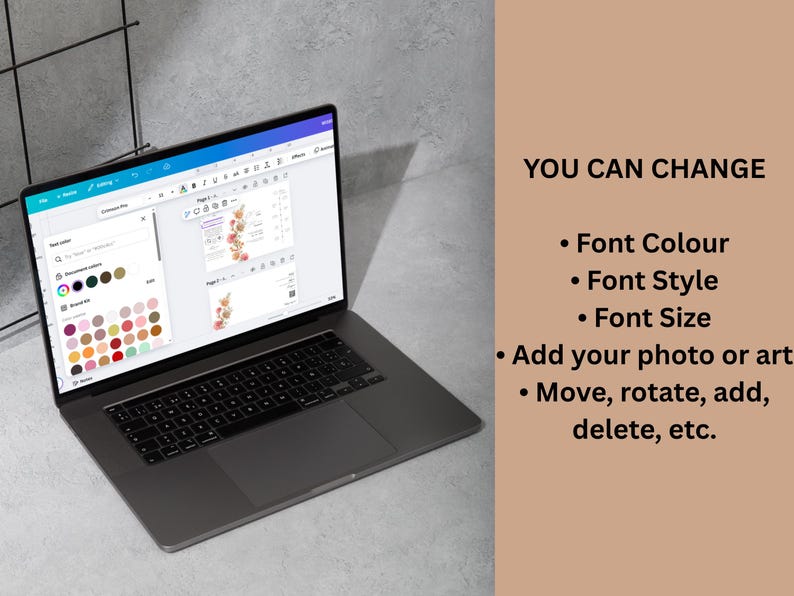 Editable Wedding Invitation Template | Wildflower Gatefold Design ...