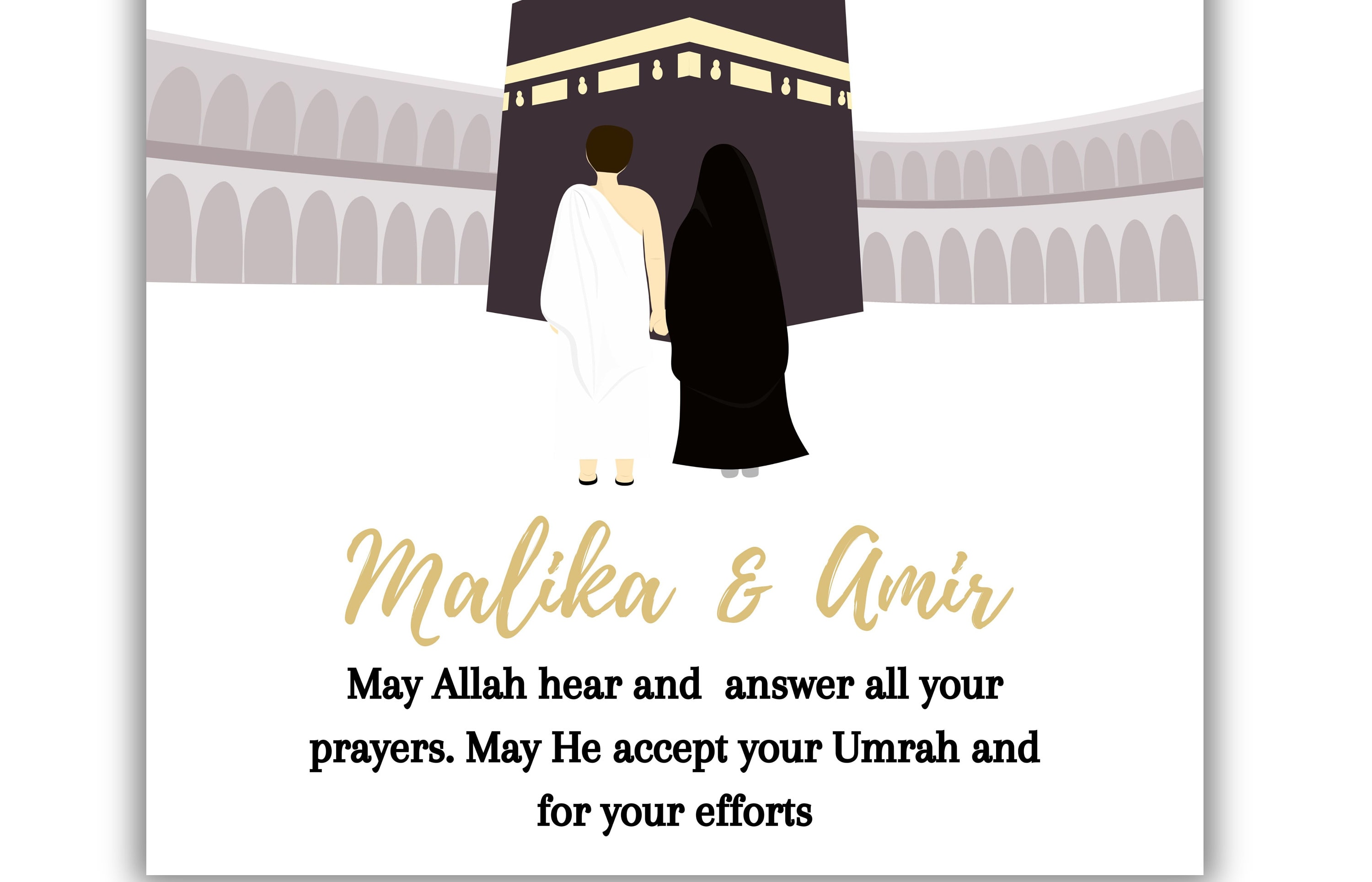 Personalized Couple Umrah Mubarak Template, Umrah Gift, Digital Print ...