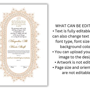 Nikah Contract, Nikkah Certificate, Digital Islamic Marriage Contract ...