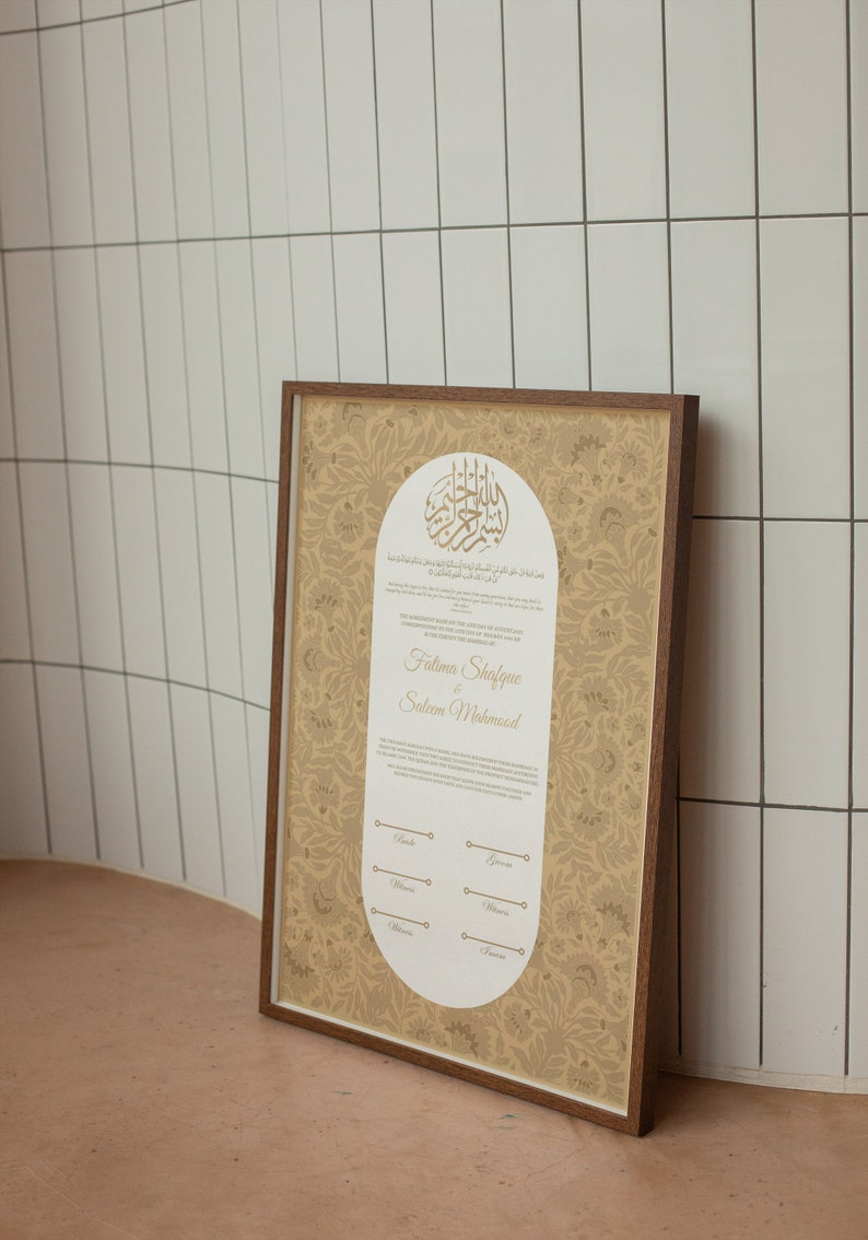 Nikkah Certificate Digital Download, Editable, Template, Muslim ...