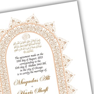 Nikah Contract, Nikkah Certificate, Digital Islamic Marriage Contract ...