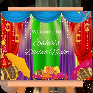 Dholki Welcome Sign as Dholki Decor Digital, Dholki Sign & Dholki ...