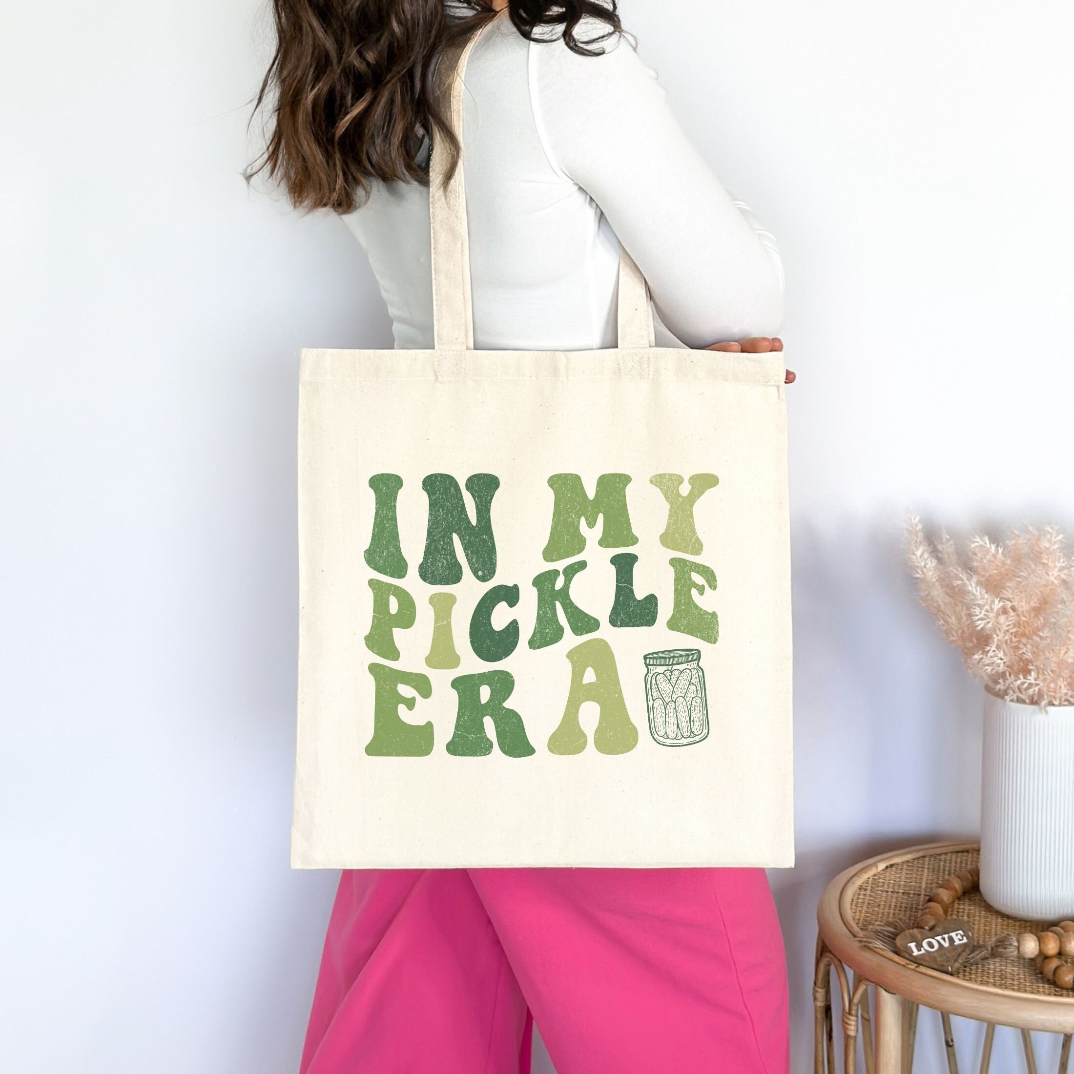 Pickle Tote Bag, in My Pickle Era, Pickle Lovers Gift, Funny Tote Bag ...