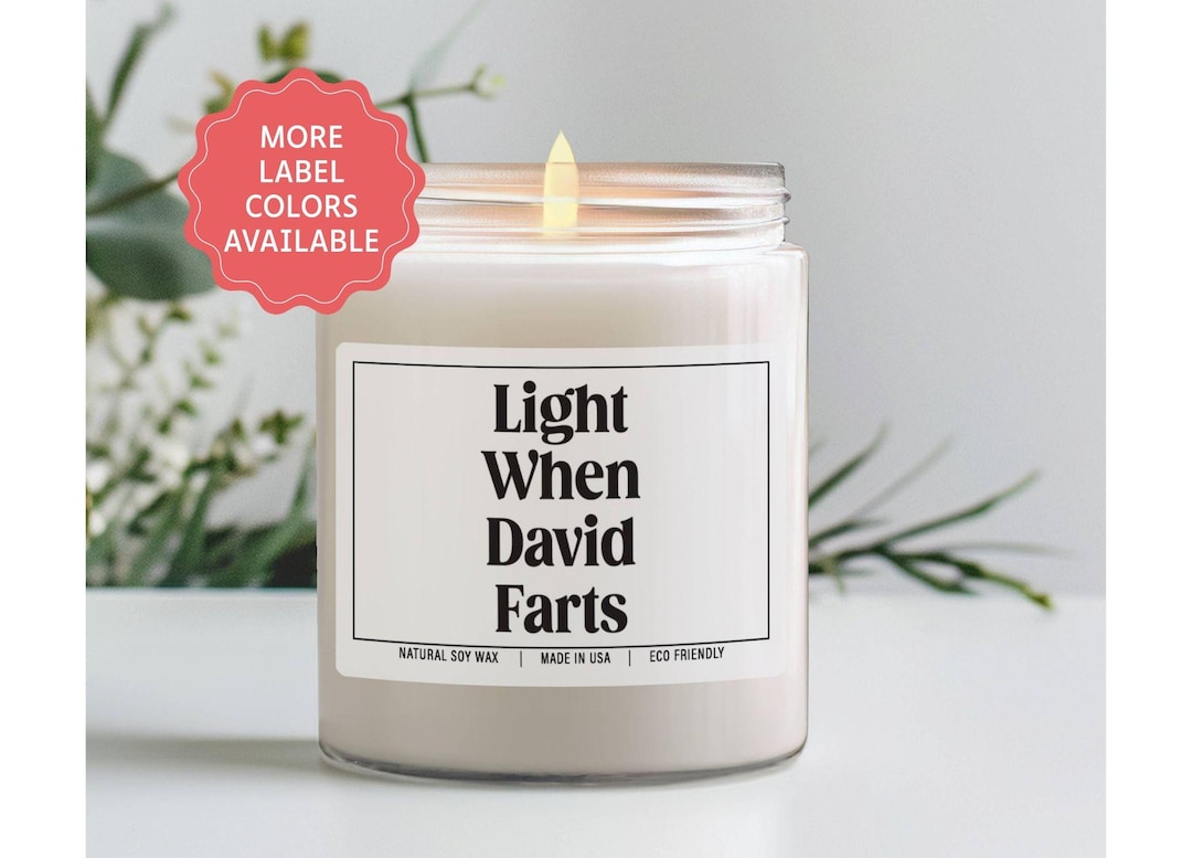 Custom Light When Farts Candle, Funny Gift for Dad, Fart Name Candle ...