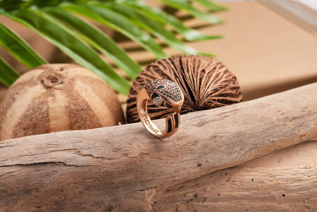14k Gold, Animal Ring, Falcon Bird Ring,adjustable Falcon Ring, Unisex ...