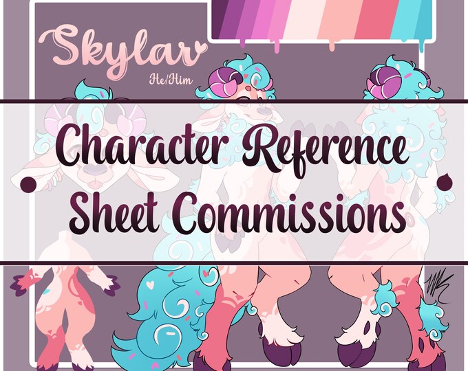 CLOSED! Character Reference Sheet Commissions, Custom Furry Art (READ DESCRIPTION ) - Etsy