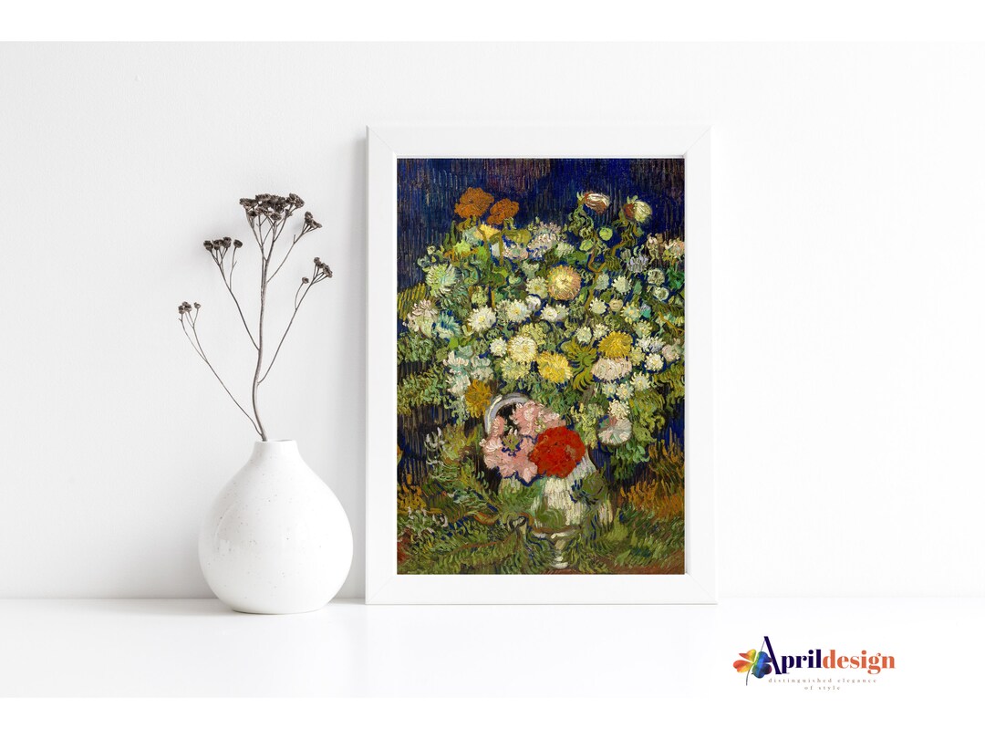 Vintage Still Life Flower Oil Painting by Van Gogh 1890/still Life ...