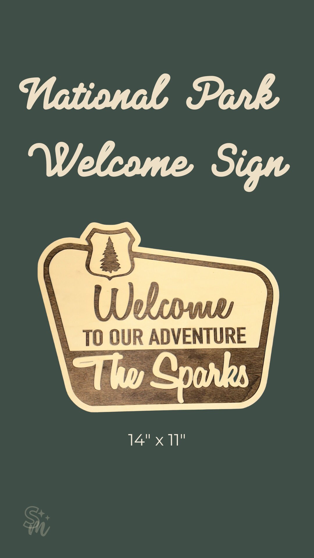 National Park Welcome Sign, NPS Family Name Sign, Adventure Sign ...