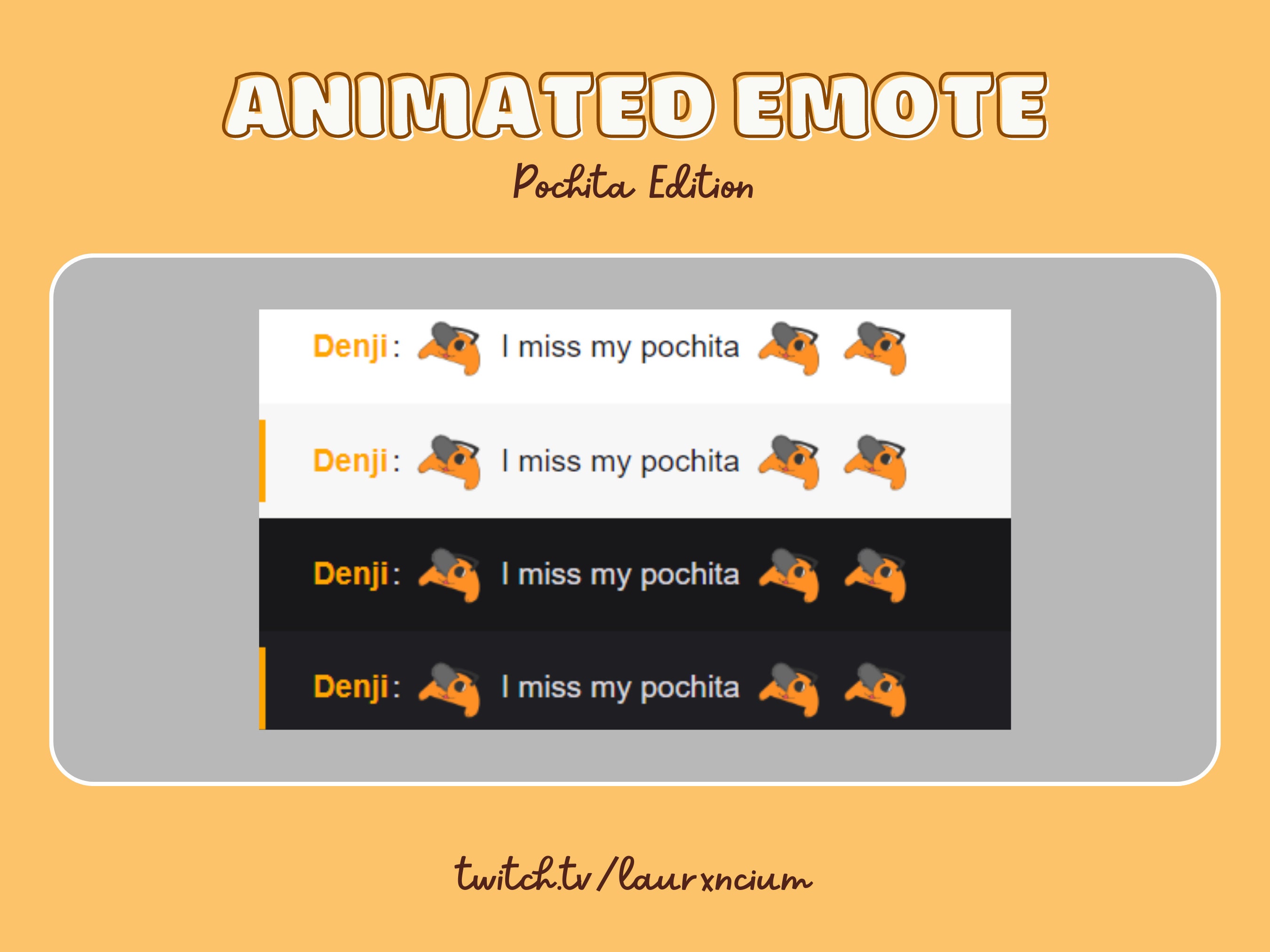 Chainsaw Dog Anime Animated Emote - Bongo ~ Kawaii, Chainsaw, Man ...