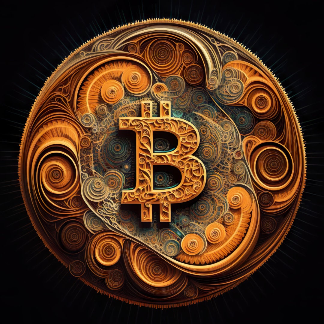 Bitcoin Spiral, Bitcoin Picture, Bitcoin Symbol ,abstract Bitcoin, Bitcoin Digital File, Modern ...