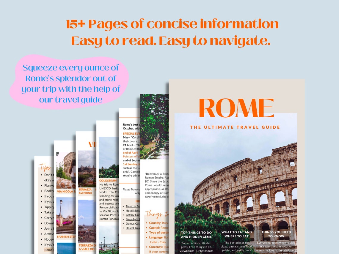 Ultimate Rome Travel Guide for Rome Travel Tips for Travel Plan Rome ...