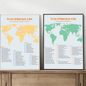 Ultimate Travel Bucket List Bundle Travel Poster Print Travel Gift for ...