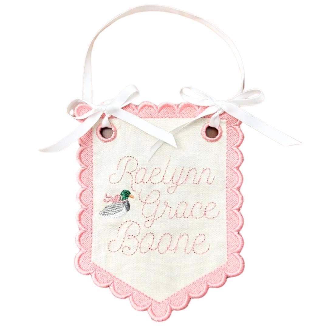 Custom Scalloped Linen Banner - Etsy