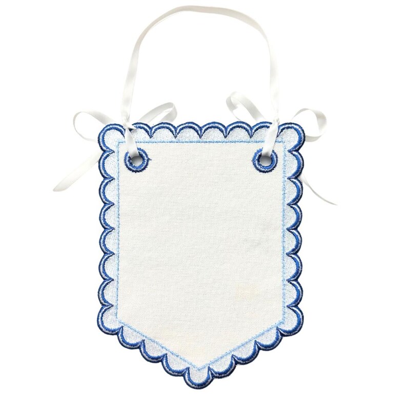 Custom Scalloped Linen Banner - Etsy