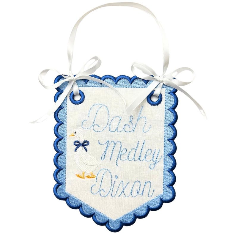 Custom Scalloped Linen Banner - Etsy
